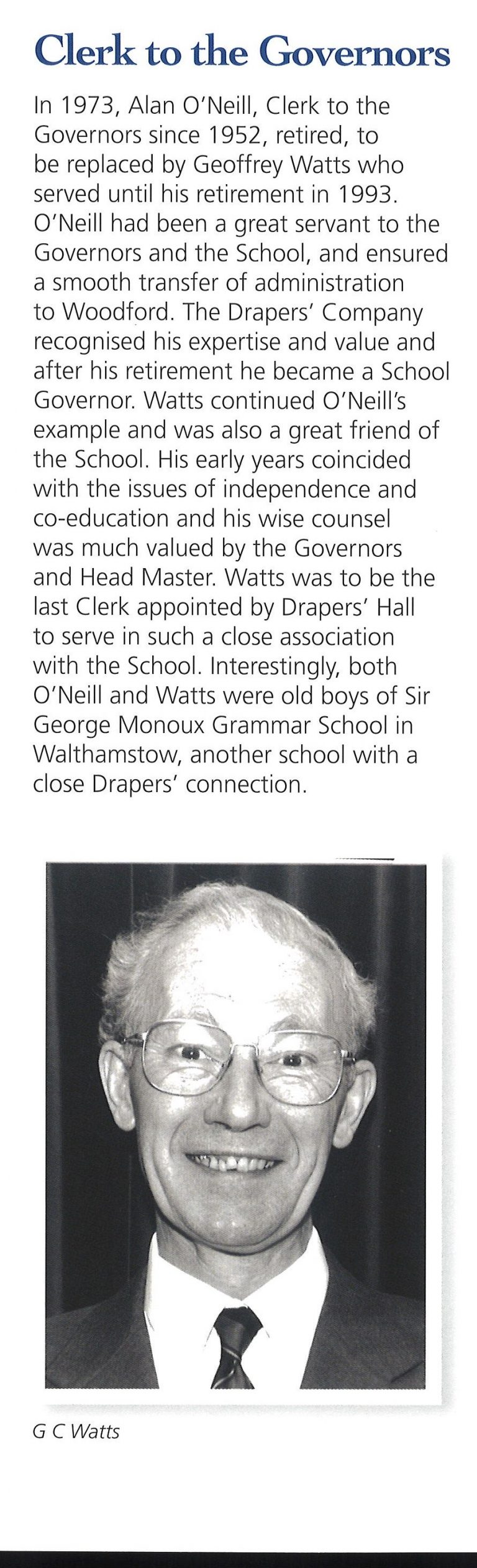 Geoff Watts - Former Bancroft's Staff and Honorary Member of the OBA ...
